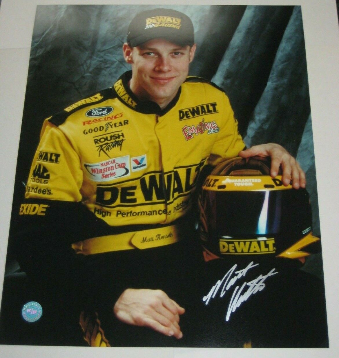 MATT KENSETH Signed 16x20 PHOTO with COA | Autographia