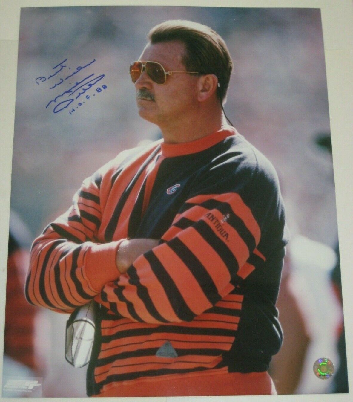 MIKE DITKA Signed Chicago BEARS 16x20 PHOTO w/ Beckett COA & 2 ...