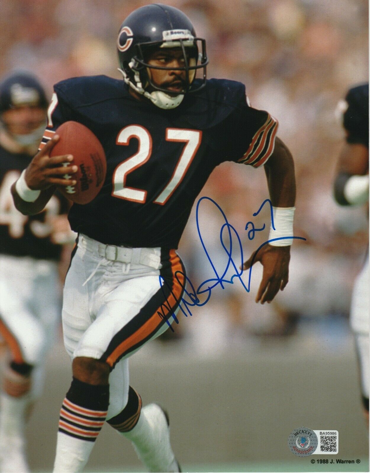 MIKE RICHARDSON Signed BEARS 8x10 PHOTO with Beckett COA (BAS ...