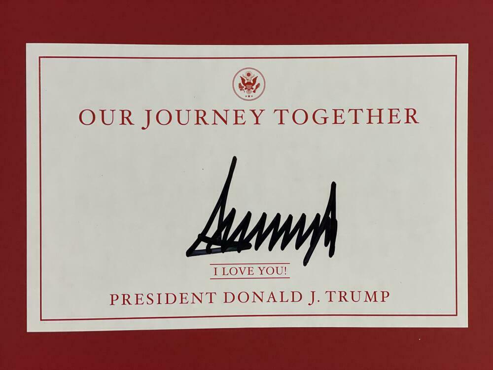 PRESIDENT DONALD TRUMP SIGNED AUTOGRAPH "OUR JOURNEY TOGETHER" BOOK ...
