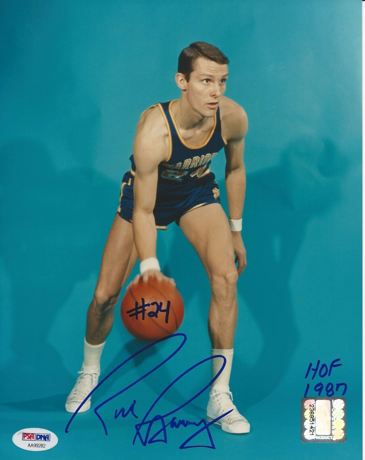 RICK BARRY Signed Golden St. WARRIORS 8x10 PHOTO w/ PSA COA & HOF ...