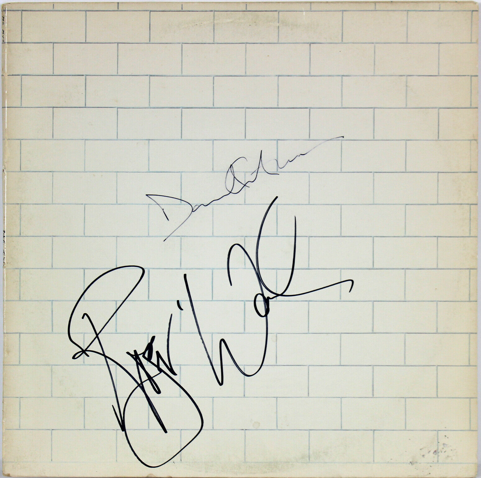 Roger Waters & David Gilmour Pink Floyd Signed The Wall Album Cover BAS ...