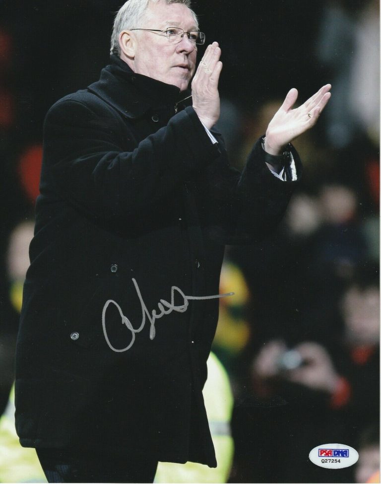 SIR ALEX FERGUSON Signed MANCHESTER UNITED 8x10 PHOTO with PSA COA ...