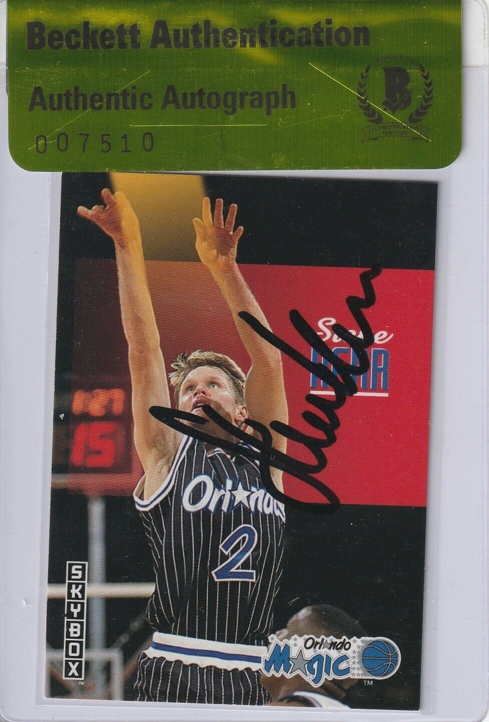 STEVE KERR Signed 1992-93 SKYBOX Card #381 w/ Beckett Seal of ...