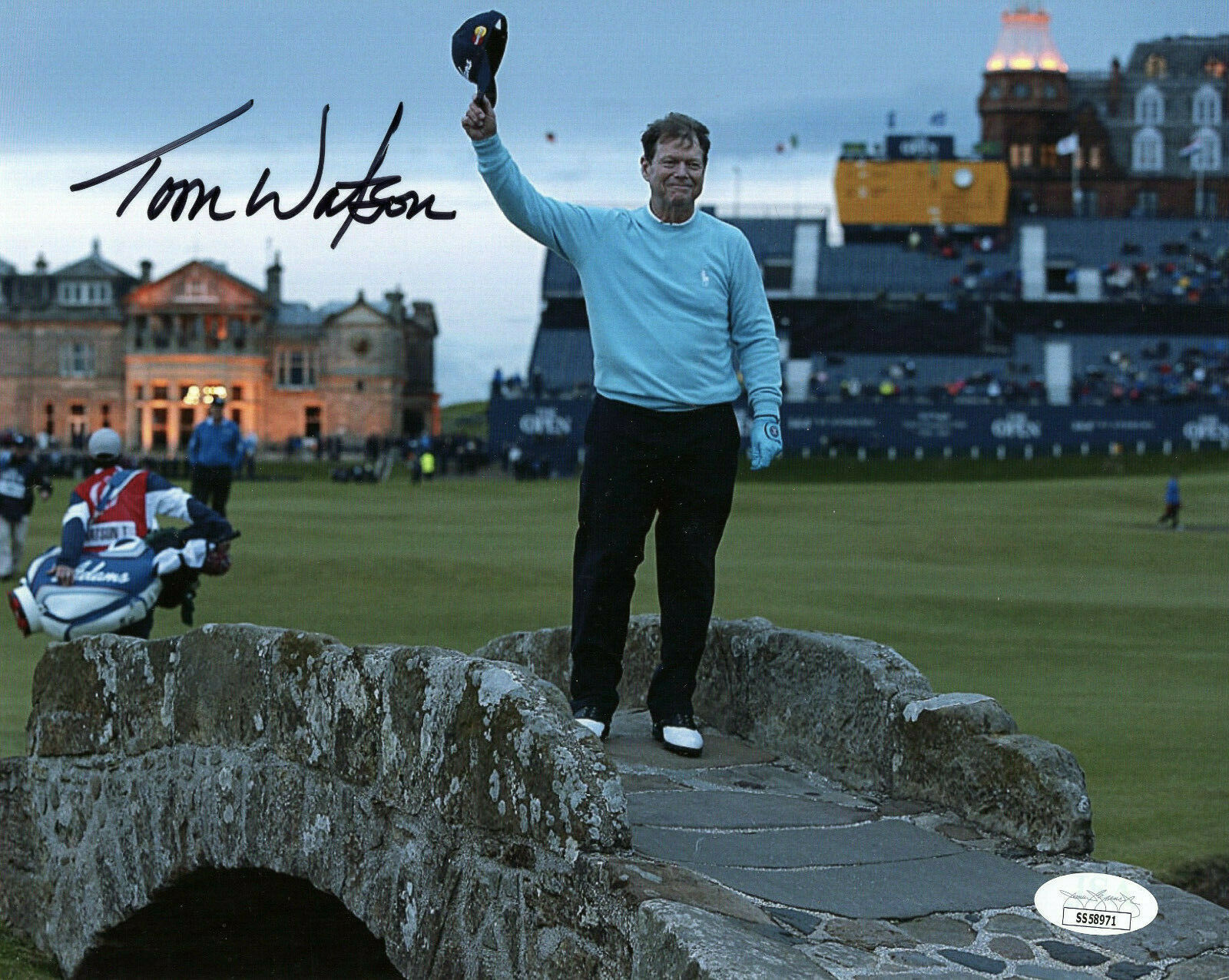 TOM WATSON HAND SIGNED 8x10 COLOR PHOTO BRITISH OPEN GOLF FAREWELL JSA ...