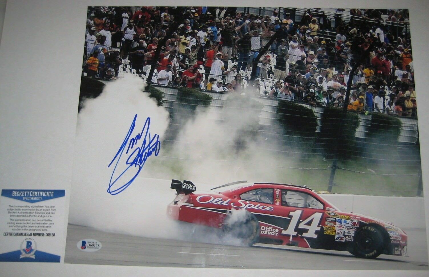 TONY STEWART Signed Racing 11x14 PHOTO with Beckett COA | Autographia