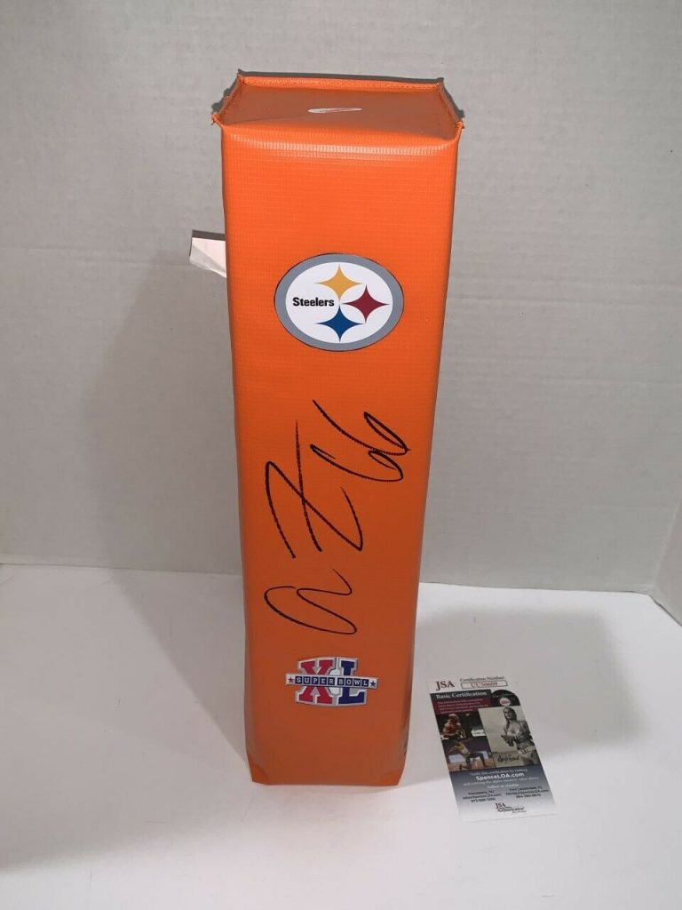 ALAN FANECA SIGNED PITTSBURGH STEELERS TOUCHDOWN PYLON SUPER BOWL XL ...