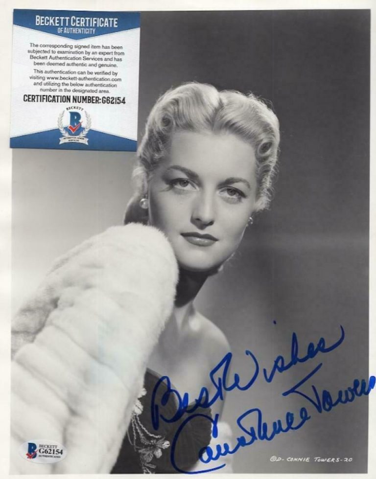 CONSTANCE TOWERS FAMOUS ACTRESS SIGNED AUTOGRAPHED 8X10 PHOTO BECKETT ...