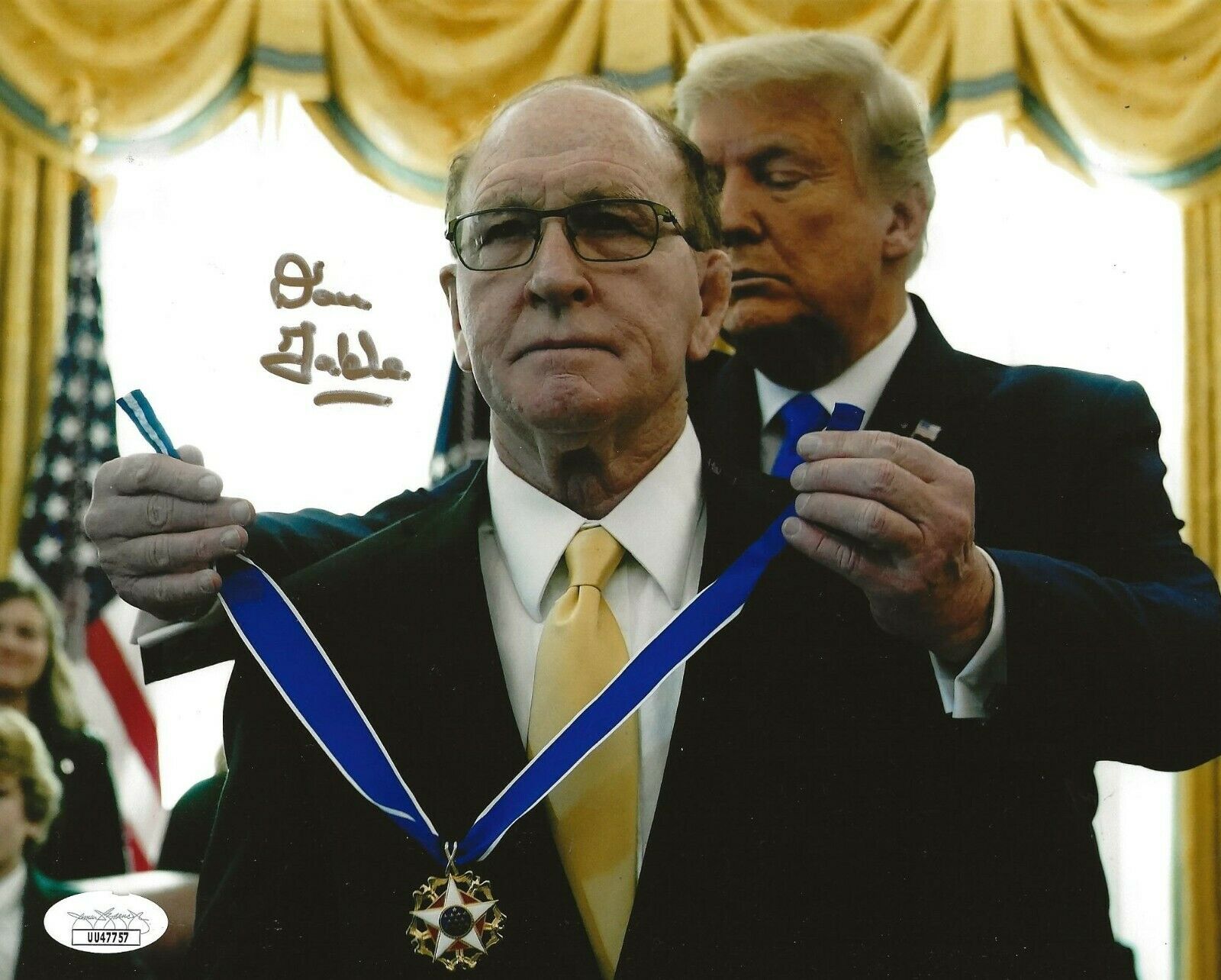 Dan Gable Olympic Wrestler signed Medal of Freedom 8x10 photo ...