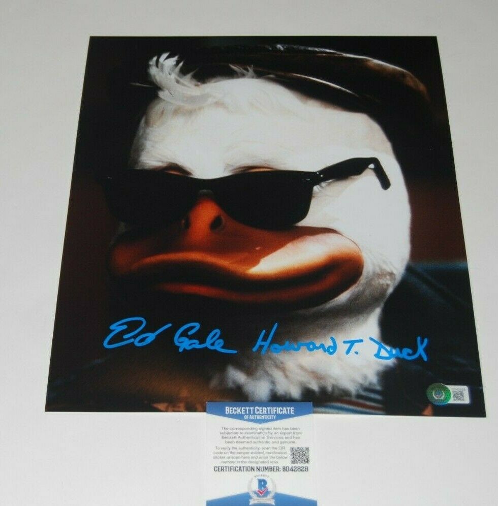ED GALE signed (HOWARD THE DUCK) Movie 11X14 photo Full Sig BECKETT BAS ...
