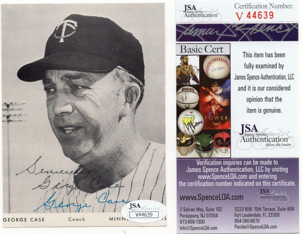GEORGE CASE TWINS DECEASED SIGNED 3 1/2 X 5 ORIGINAL PHOTO JSA V44639 ...