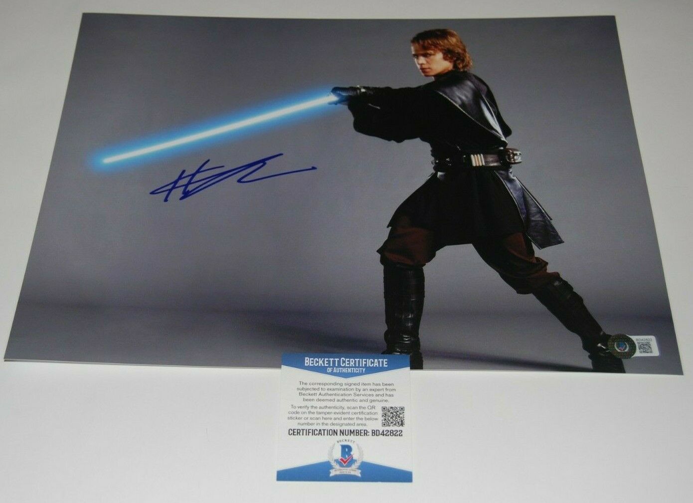 HAYDEN CHRISTENSEN signed (STAR WARS) Anakin Skywalker 11X14 BECKETT ...