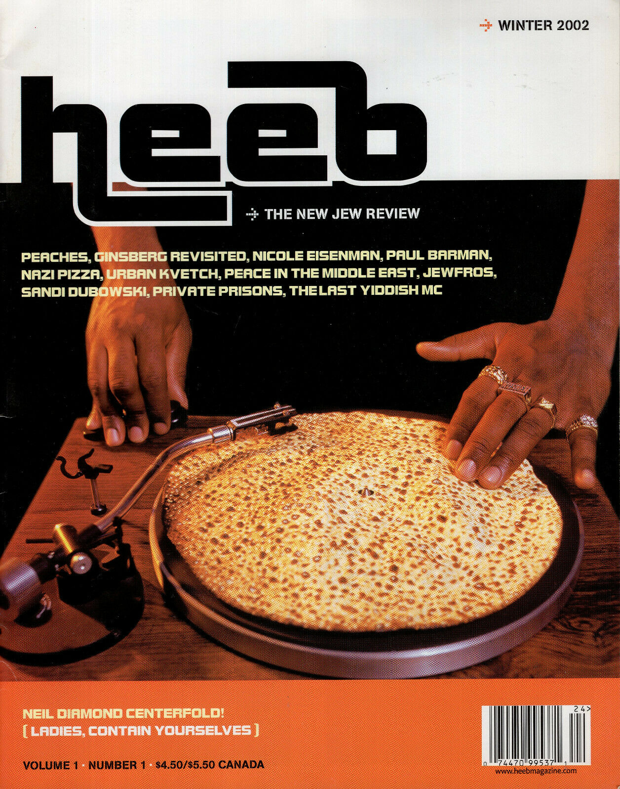 HEEB MAGAZINE #1 ISSUE FROM 2002 GREAT CONDITION NEIL DIAMOND RARE ...