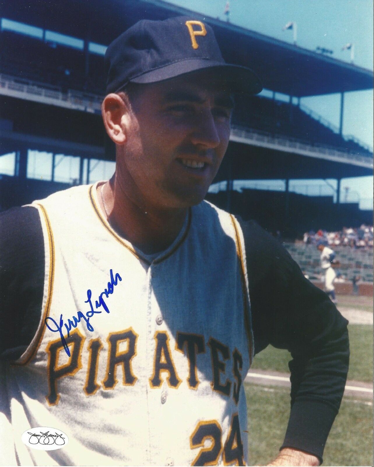 JERRY LYNCH PITTSBURGH PIRATES SIGNED AUTOGRAPHED 8X10 PHOTO JSA SOA ...