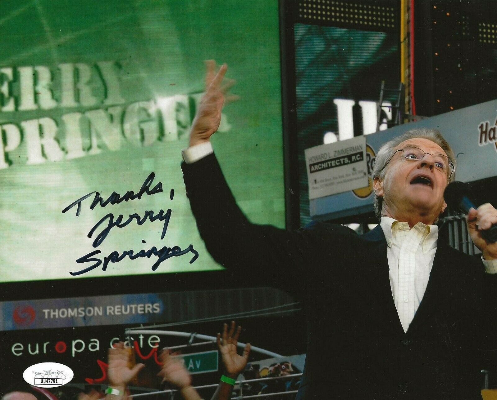 Jerry Springer Talk Show Host signed 8x10 photo autographed 4 JSA ...