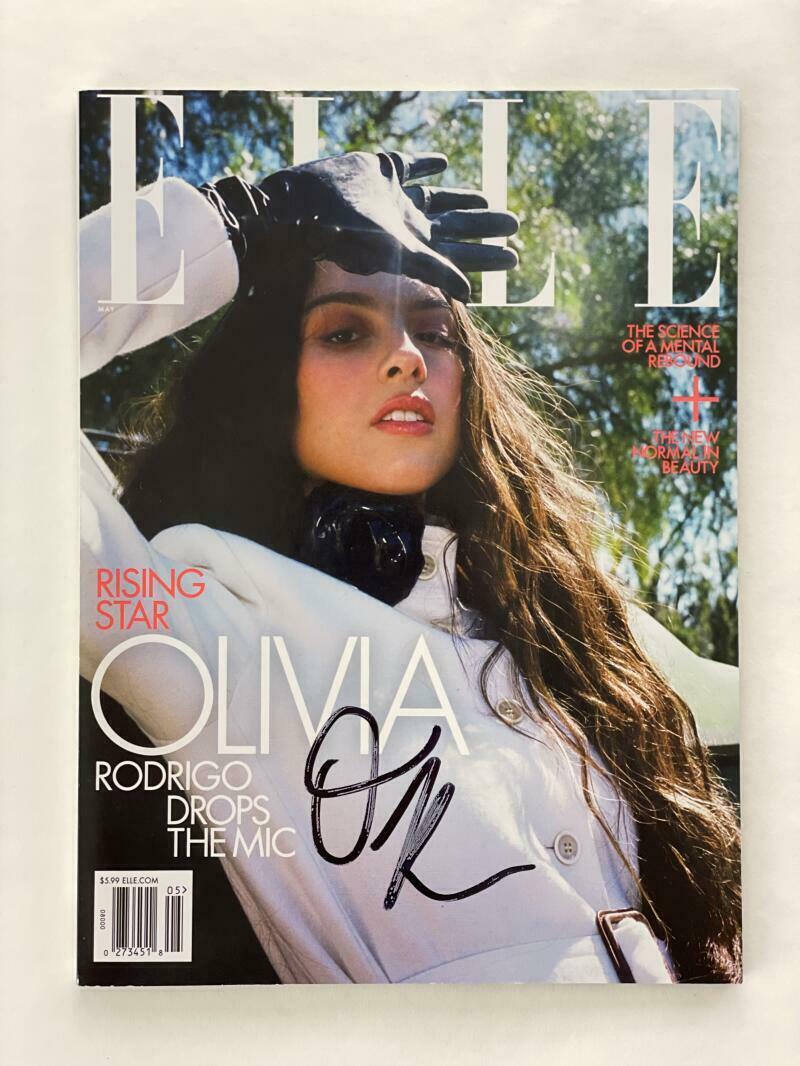 OLIVIA RODRIGO SIGNED AUTOGRAPH ELLE MAGAZINE - SOUR, DRIVER'S LICENSE ...