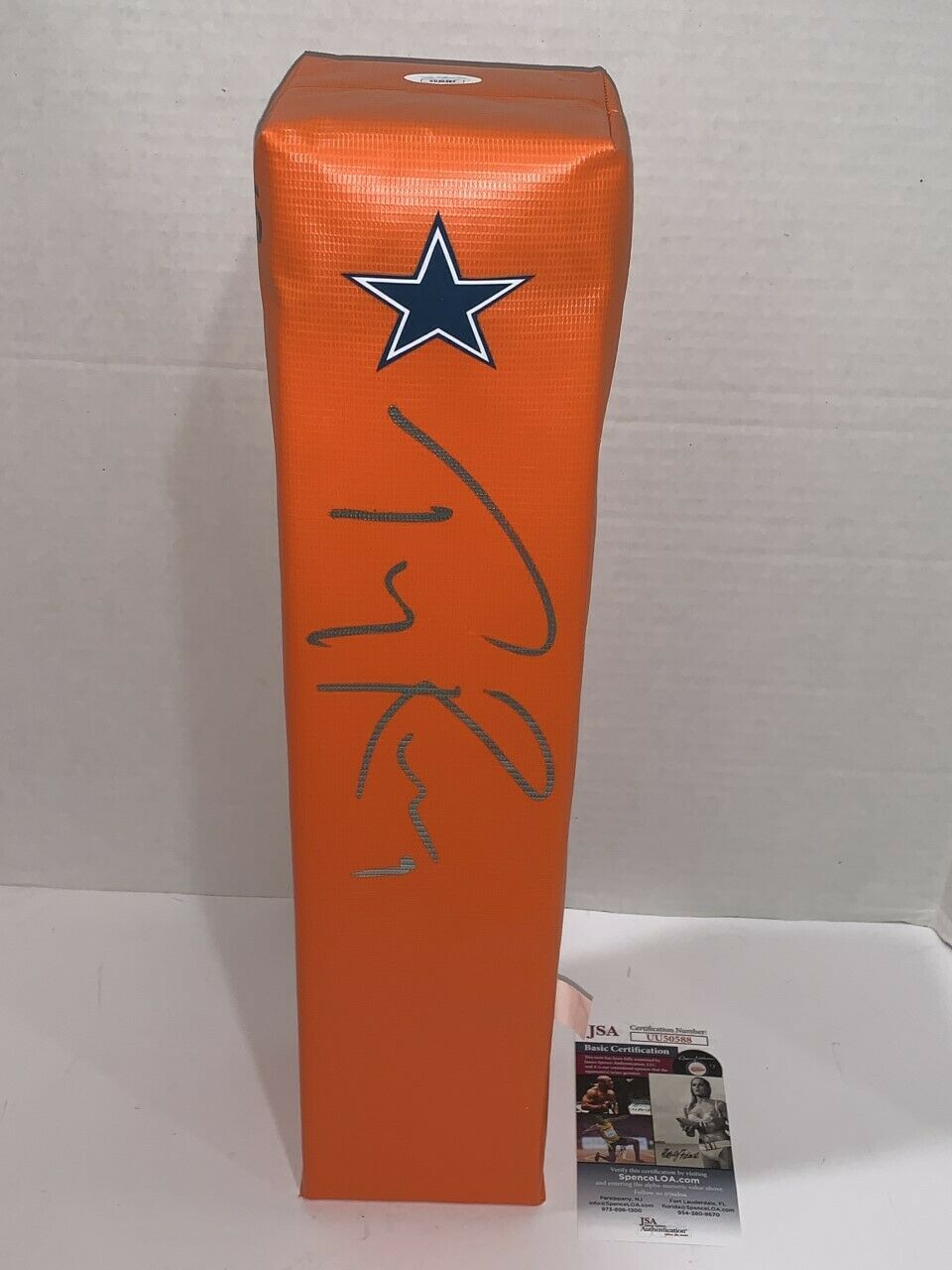 TONY ROMO SIGNED TOUCHDOWN PYLON DALLAS COWBOYS PROOF JSA COA | Autographia