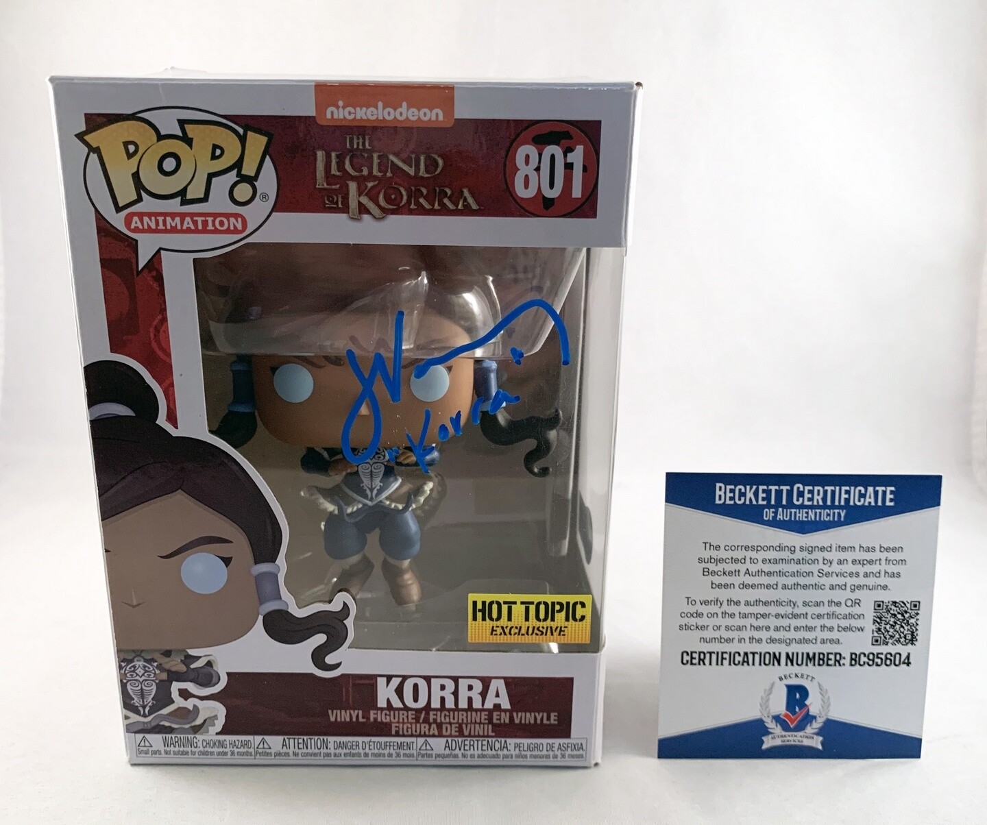 Janet Varney Signed Funko Pop Legend of Korra Avatar Beckett BAS COA ...