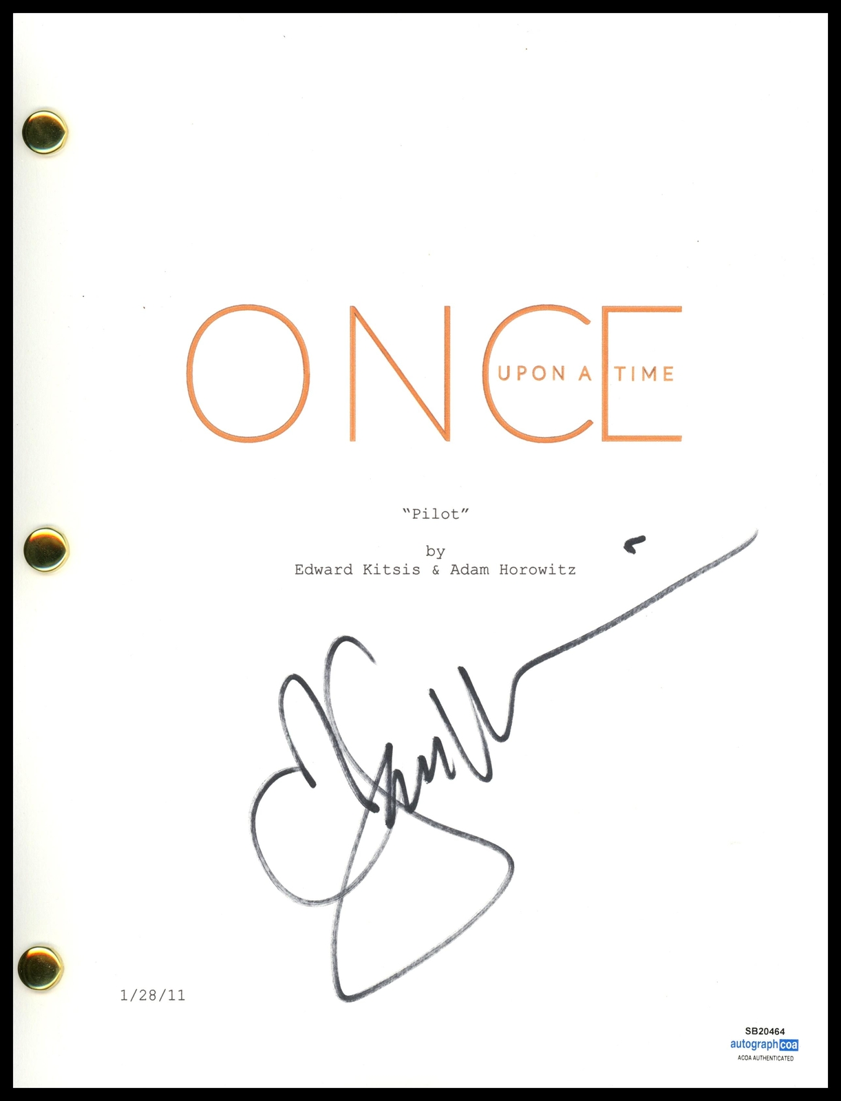 Jennifer Morrison "Once Upon a Time" AUTOGRAPH Signed Pilot Episode ...
