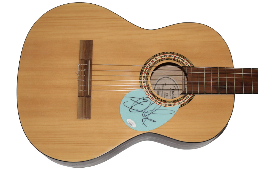 THE EDGE SIGNED AUTOGRAPH FULL SIZE FENDER ACOUSTIC GUITAR - U2 VERY ...