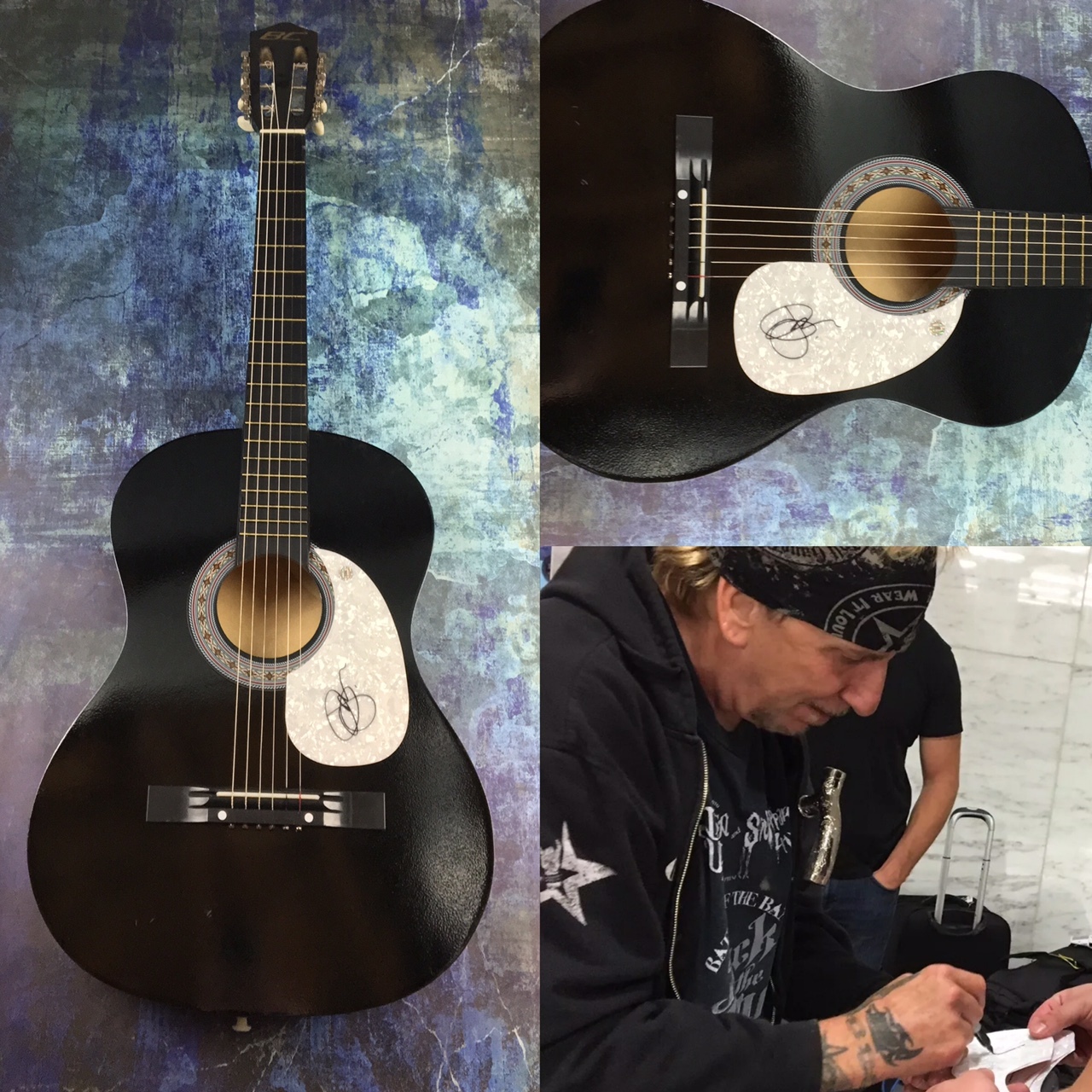 GFA Great White Singer * JACK RUSSELL * Signed Acoustic Guitar PROOF J2 ...