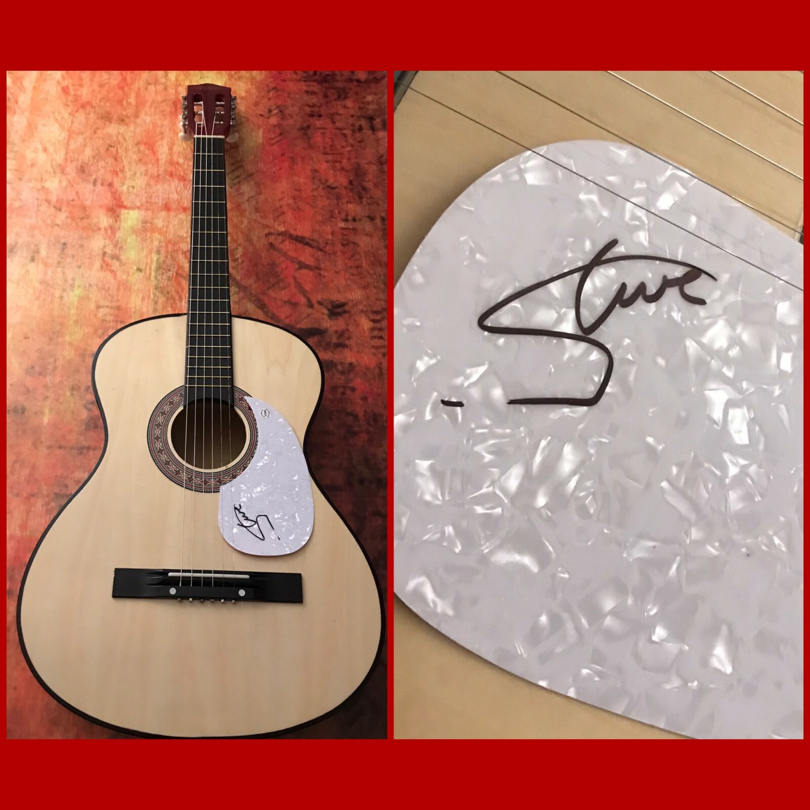 GFA Kansas Band Dust in the Wind * STEVE WALSH * Signed Acoustic Guitar ...