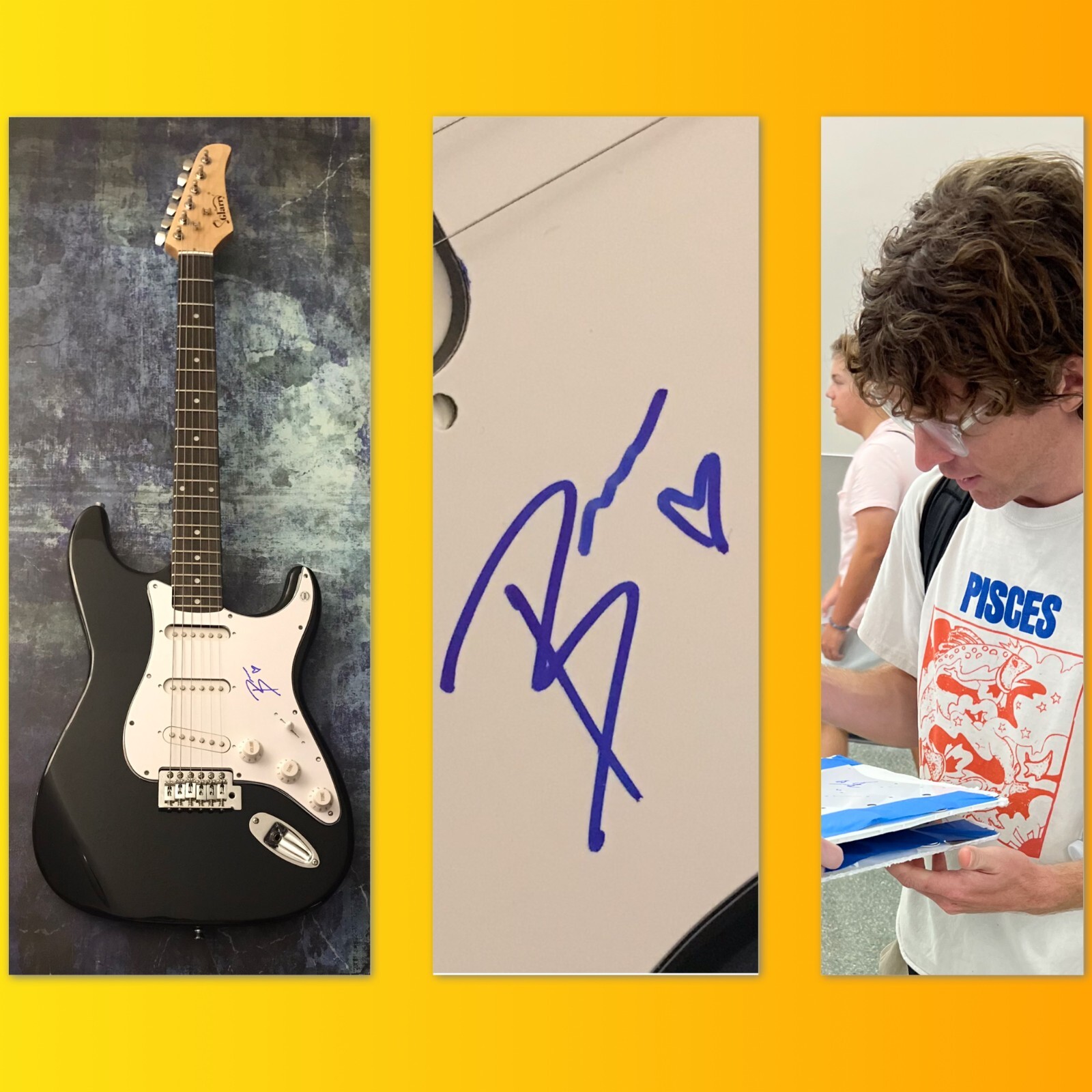 GFA Turnstile Band Star * BRENDAN YATES * Signed Electric Guitar PROOF ...