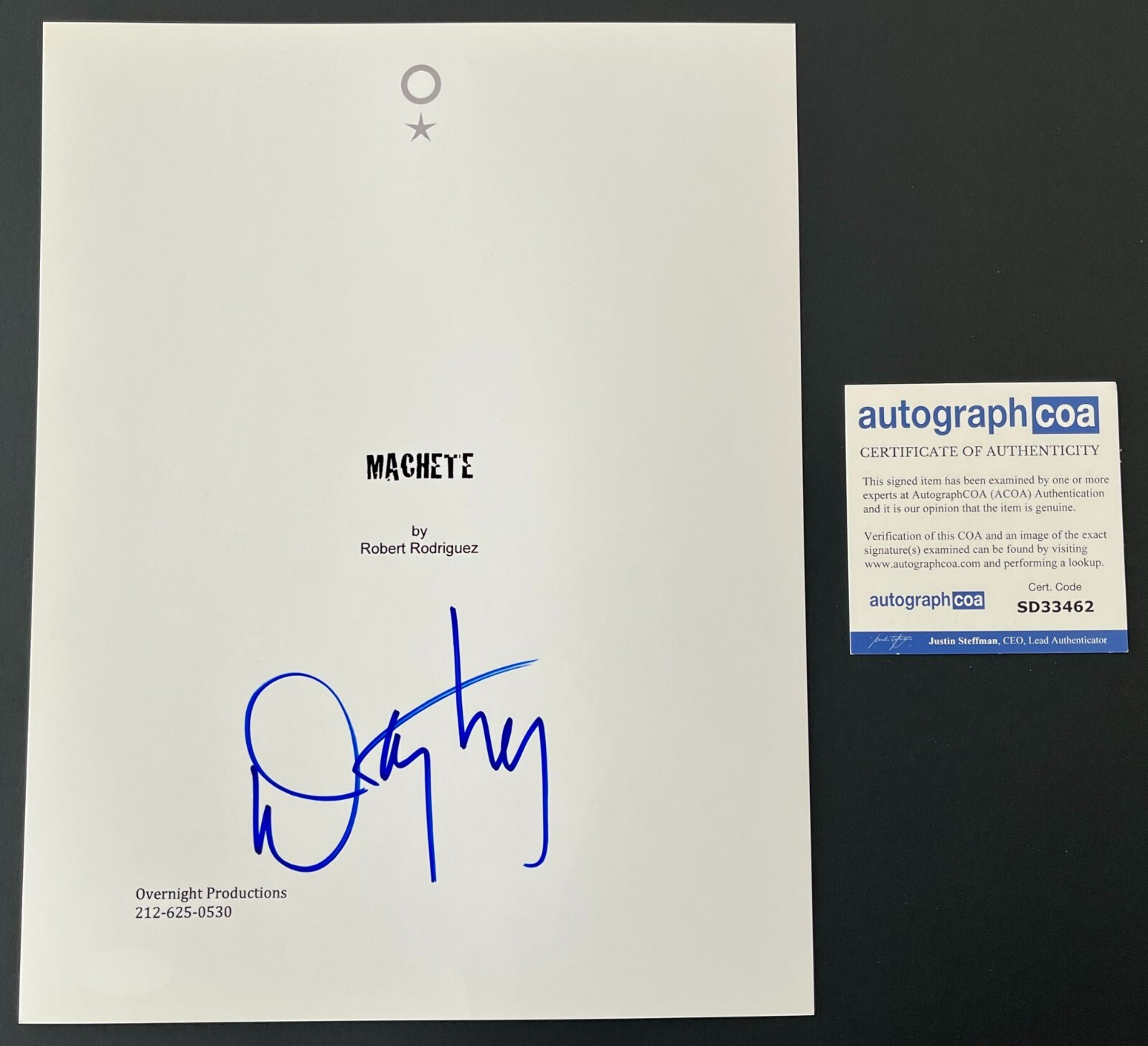 DANNY TREJO SIGNED AUTOGRAPH FULL 87 PAGE MACHETE SCRIPT w/PROOF ...