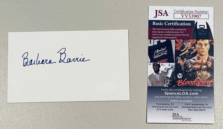 Barbara Barrie Signed Autographed 3x5 Card JSA Cert Barney Miller ...