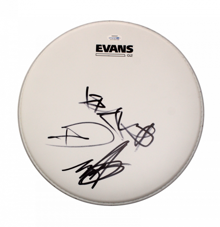 Blink-182 Band Signed Autograph 12" Drumhead - Travis Barker Tom ...