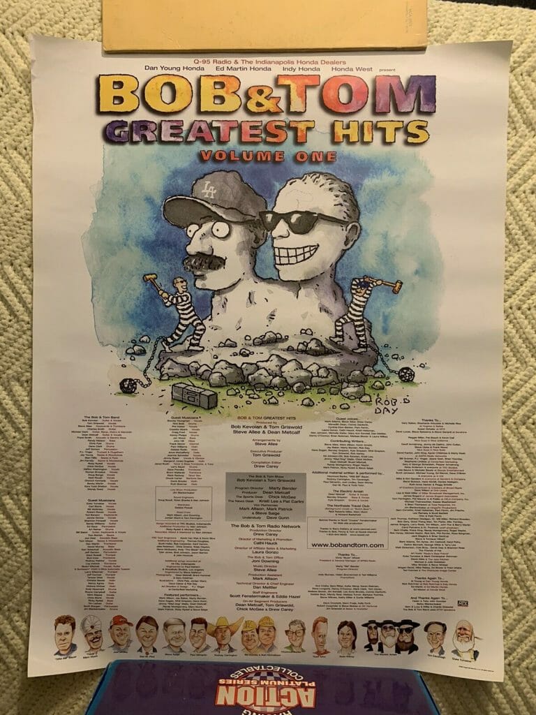 Bob & Tom Show Not Signed Greatest Hits Poster Indianapolis WFBQ FM ...