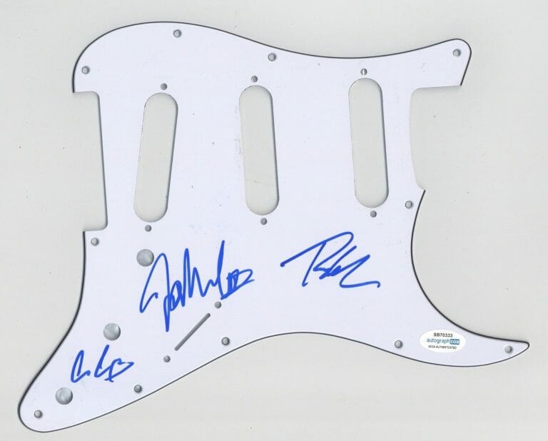 COIN BAND SIGNED AUTOGRAPH STRAT ELECTRIC PICKGUARD GUITAR ACOA CHASE ...
