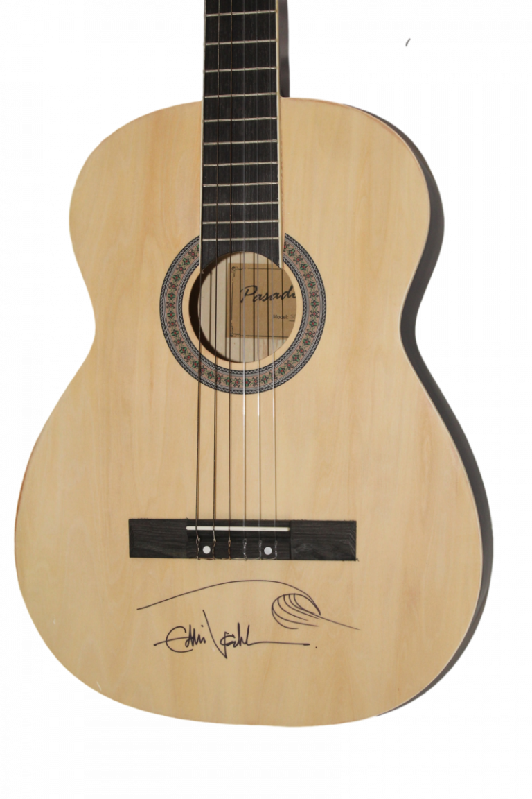 EDDIE VEDDER SIGNED AUTOGRAPH ACOUSTIC GUITAR W/ WAVE SKETCH! PEARL JAM ...