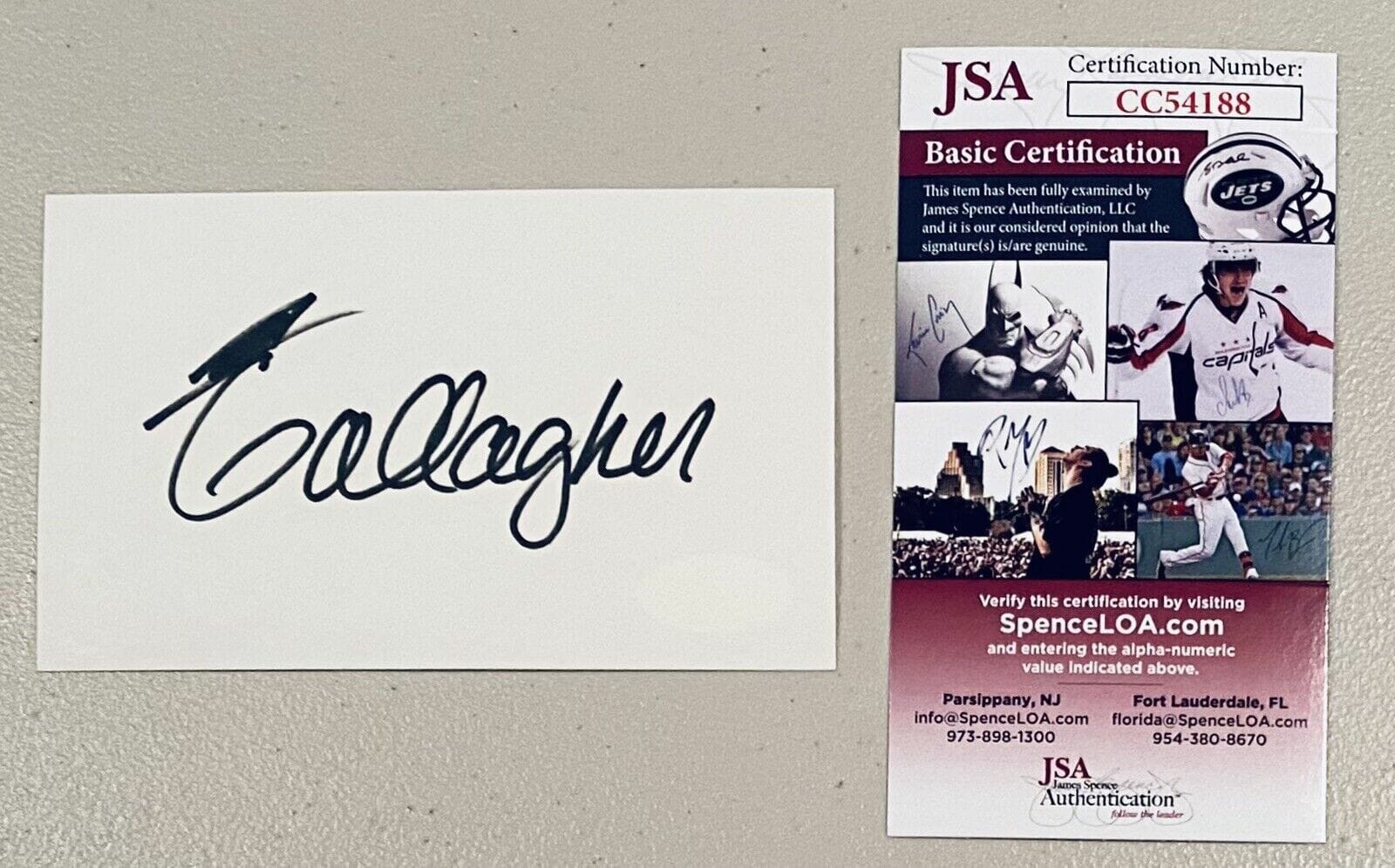 Gallagher Comedian Signed Autographed 3x5 Card JSA Certified Watermelon ...