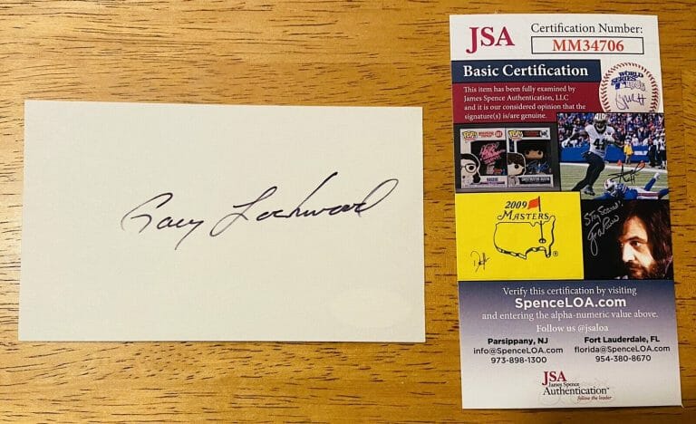 Gary Lockwood Signed Autographed 3x5 Card JSA Certified 2001 Space ...