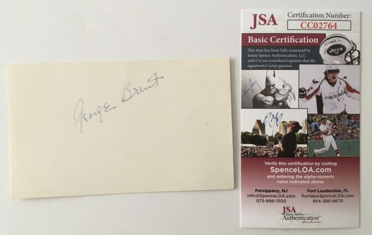 George Brent Signed Autographed 3x5 Card JSA Certified Actor Opens in a ...
