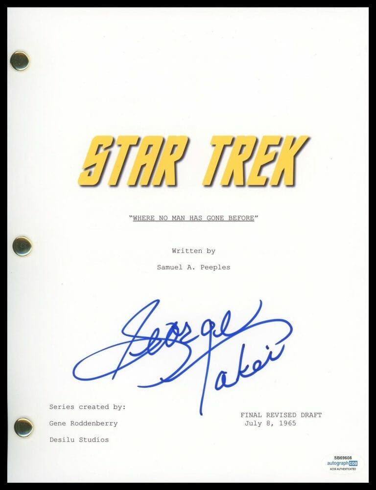 George Takei "Star Trek" AUTOGRAPH Signed 'Sulu' Full Pilot Episode ...
