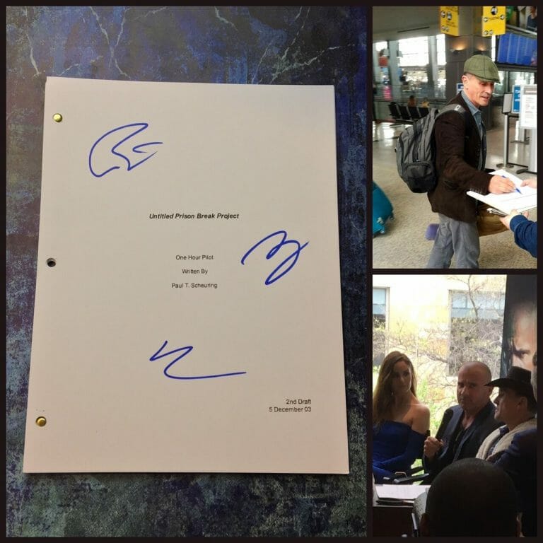 GFA Cast x3 Robert Paul Dominic * PRISON BREAK * Signed Episode Script ...