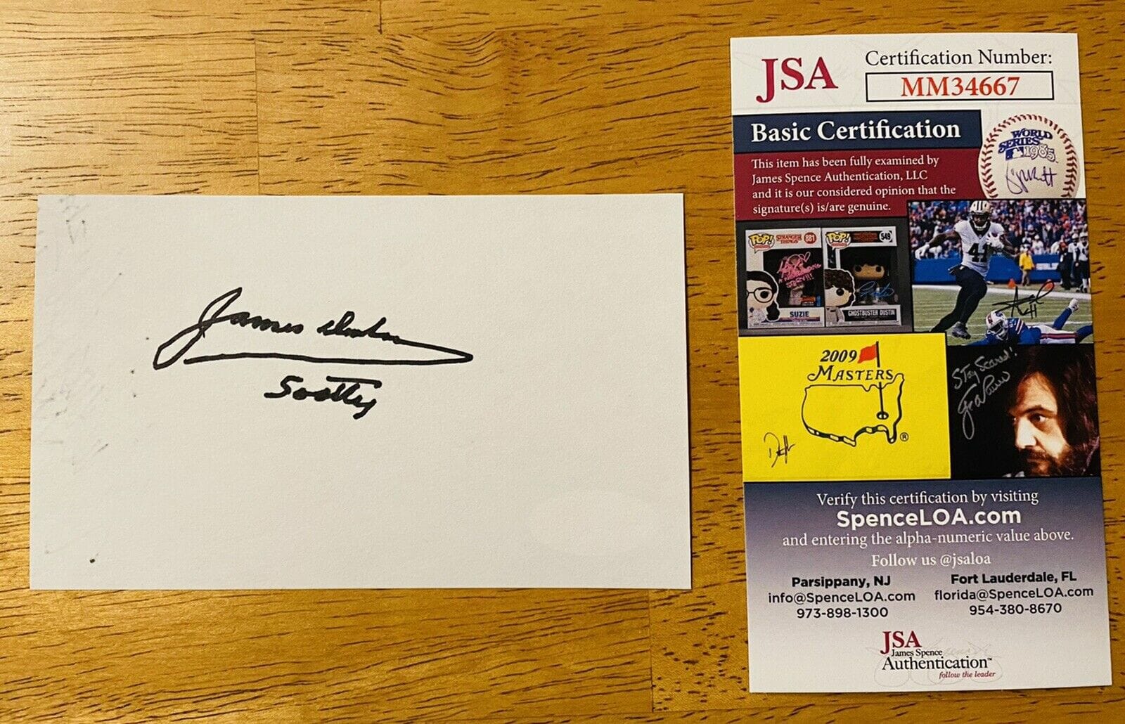 James Doohan Signed Autographed 3x5 Cut JSA Certified Star Trek Scotty ...