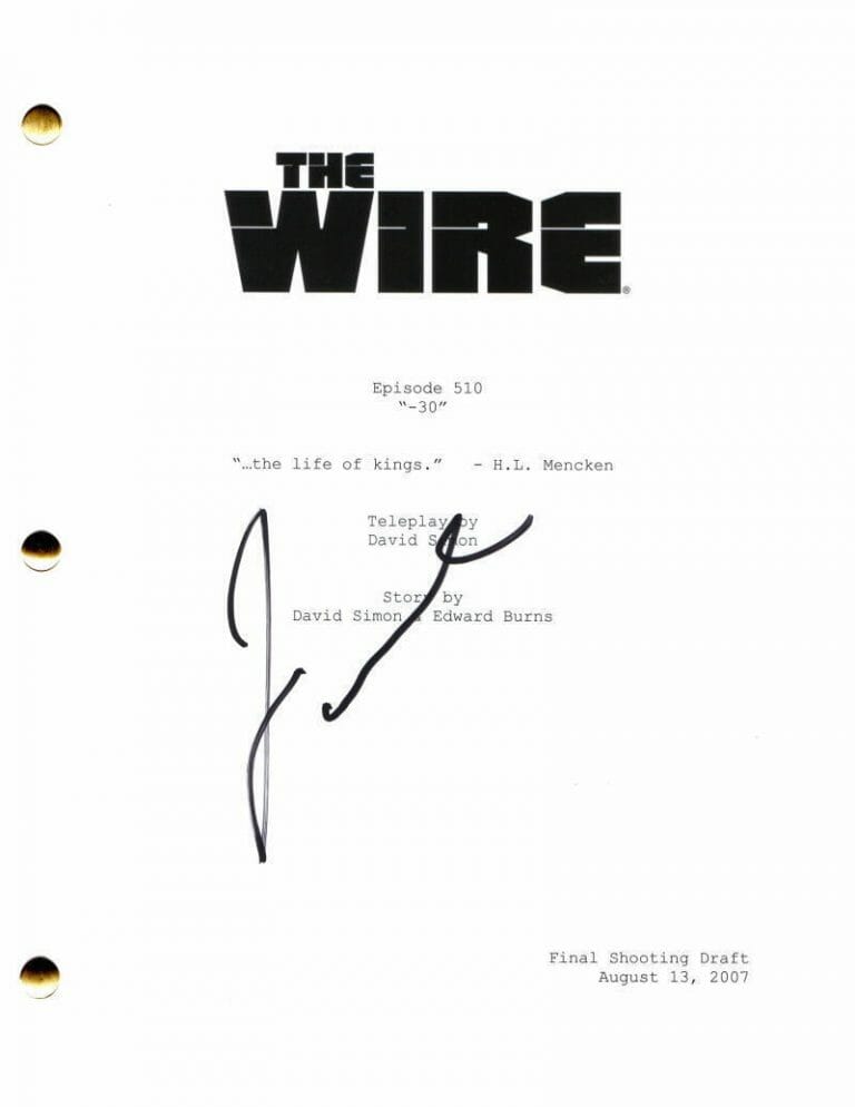 JAMIE HECTOR SIGNED AUTOGRAPH THE WIRE FULL FINALE SCRIPT - MARLO ...