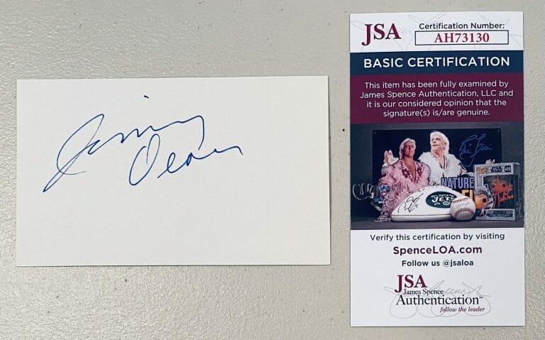 Jimmy Dean Signed Autographed 3x5 Card JSA Cert Country Music Singer ...