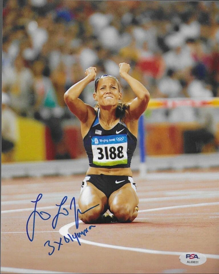 LOLO JONES OLYMPIC TRACK STAR SIGNED AUTOGRAPH 8x10 PHOTO PICTURE PSA ...