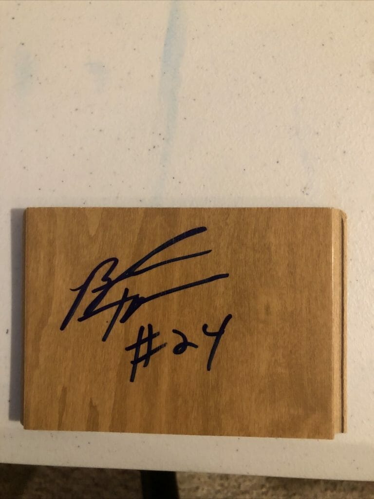 LOS ANGELES LAKERS- MONTREZL HARRELL SIGNED AUTOGRAPH FLOOR BOARD COA ...