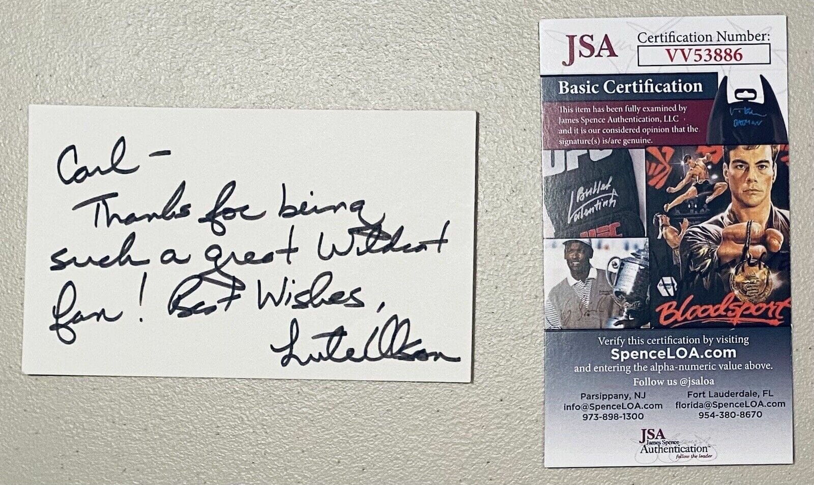 Lute Olson Signed Autographed 3x5 Card JSA Cert Coach Arizona ...