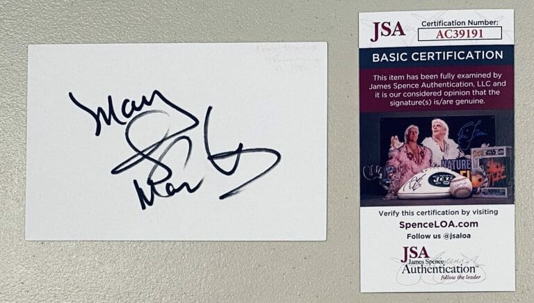 Mary Elizabeth Mastrantonio Signed Autographed 3.5 x 5.5 Card JSA Cert ...