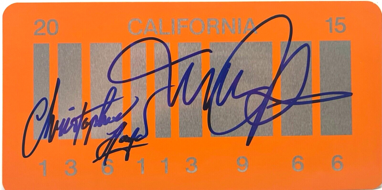 MICHAEL J. FOX Autograph California License Plate Back to the Future ...