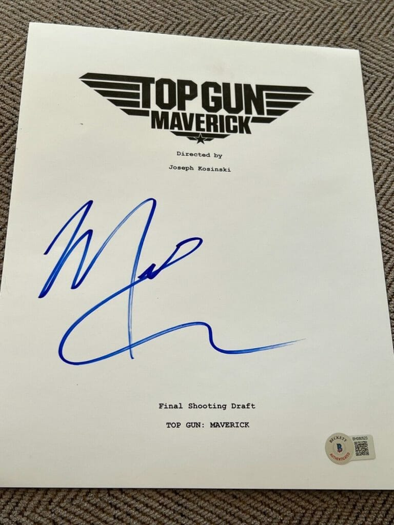 MILES TELLER SIGNED AUTOGRAPH MOVIE SCRIPT TOP GUN MAVERICK CRUISE ...