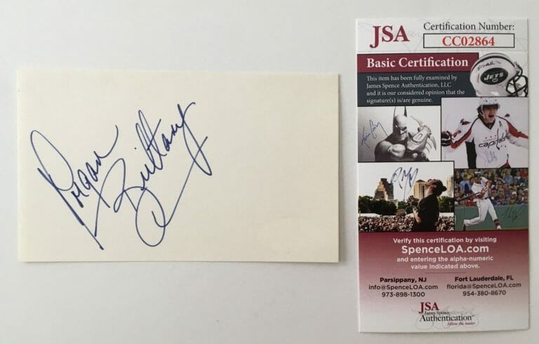 Morgan Brittany Signed Autographed 3x5 Card JSA Certified Dallas Opens ...