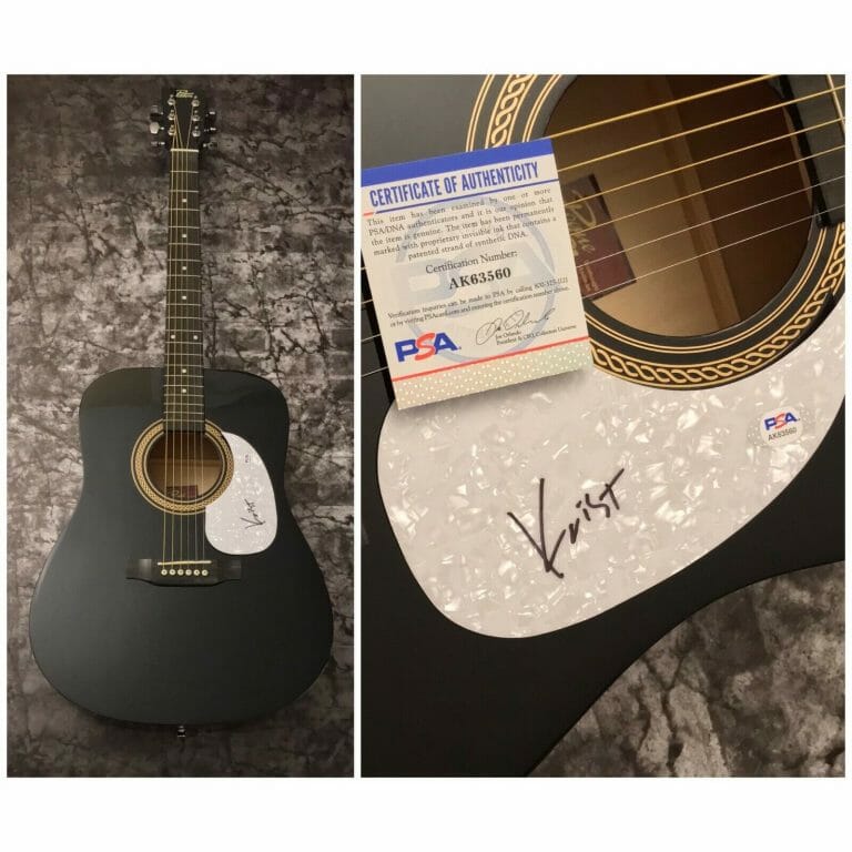 PSA Nirvana Band Bassist * KRIST NOVOSELIC * Signed 41" Acoustic Guitar ...
