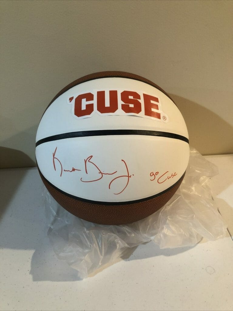 SYRACUSE ORANGE- ROOSEVELT BOUIE SIGNED AUTOGRAPH LOGO BASKETBALL COA ...